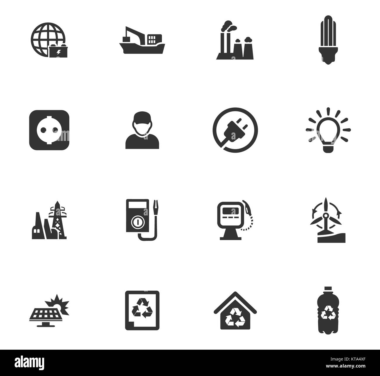Alternative energy icons set Stock Photo - Alamy