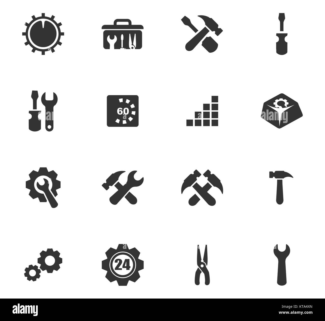 Setting icons set Stock Photo - Alamy