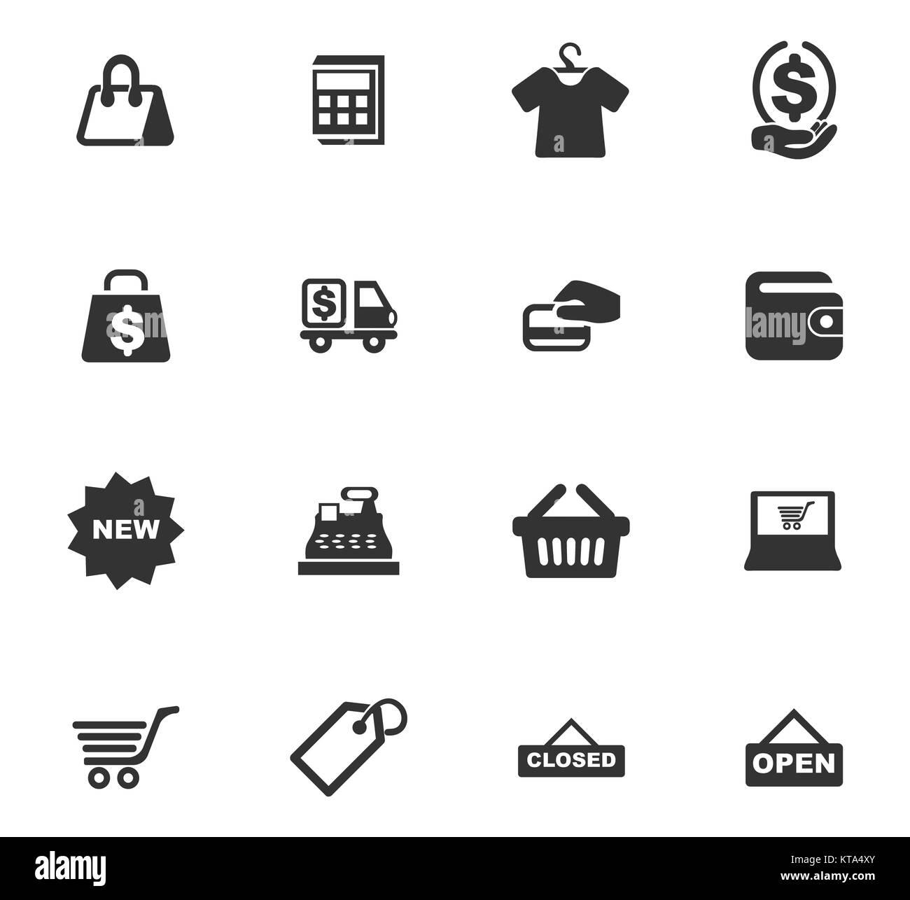 Shop icons set Stock Photo - Alamy