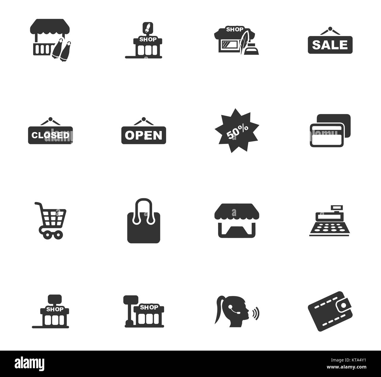 Shop icons set Stock Photo - Alamy