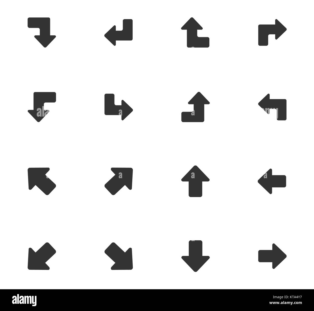 Arrows icons set Stock Photo - Alamy