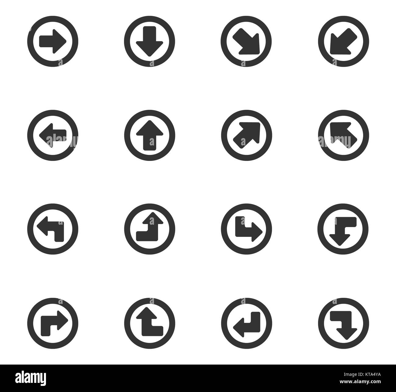 Arrows icons set Stock Photo - Alamy