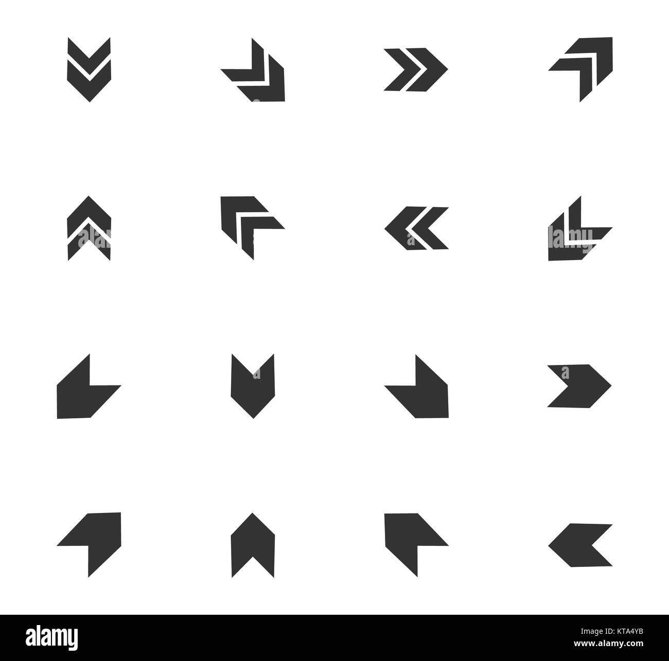 Arrows icons set Stock Photo - Alamy