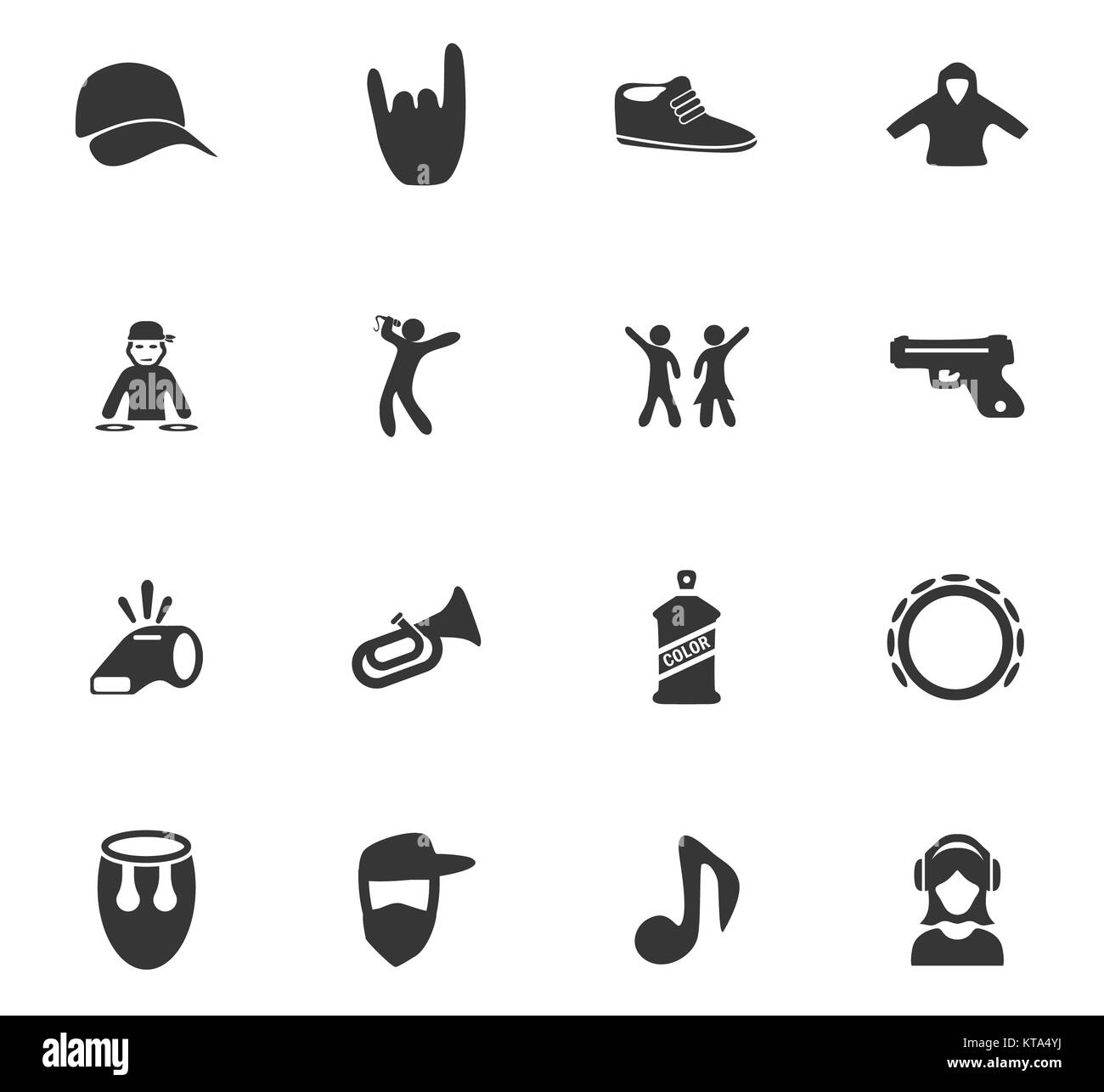 Music icons set Stock Photo - Alamy
