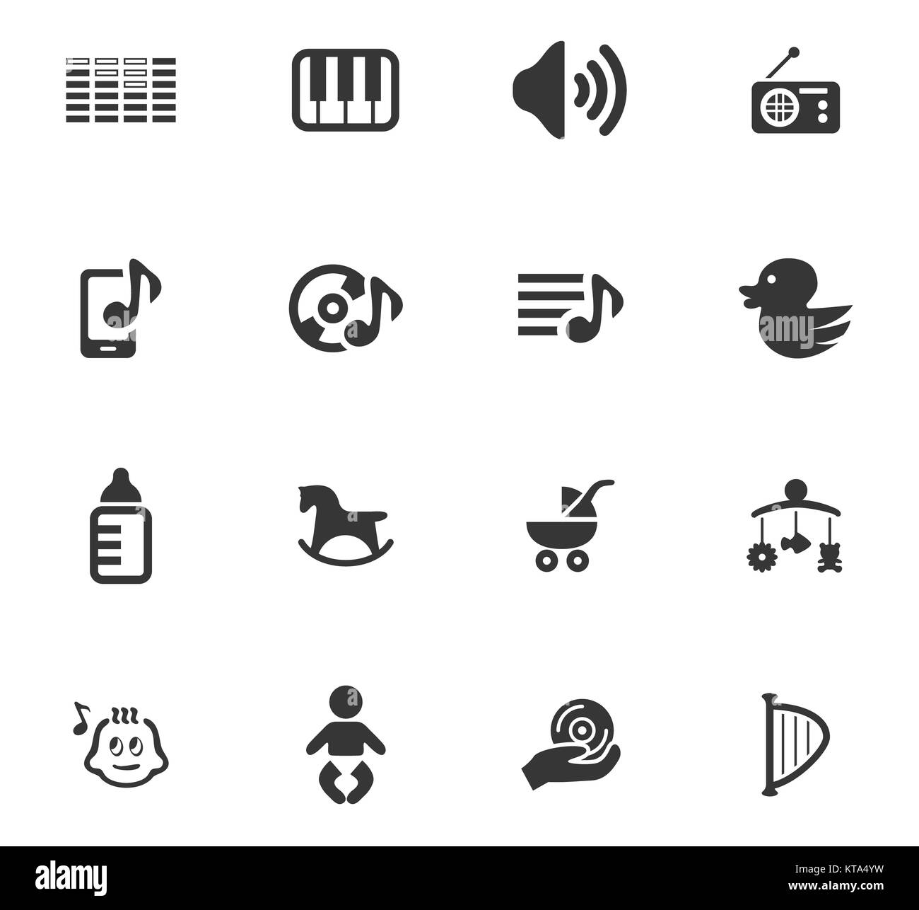 Childrens toys icons set Stock Photo - Alamy