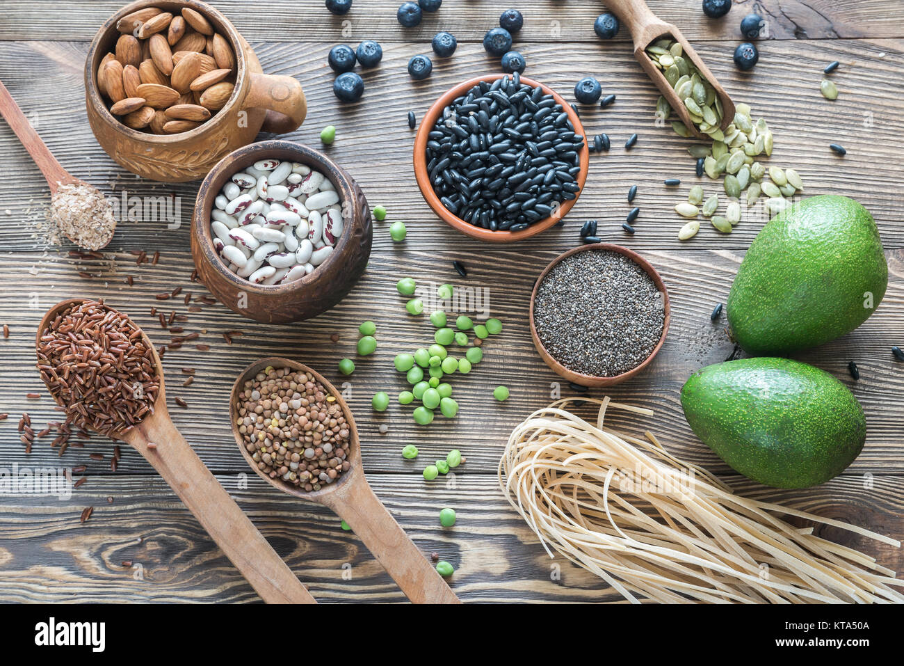 Food sources of fiber Stock Photo - Alamy