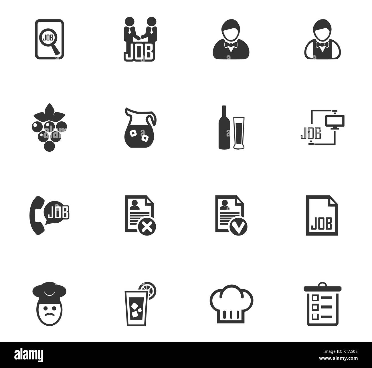Job icons set Stock Photo - Alamy