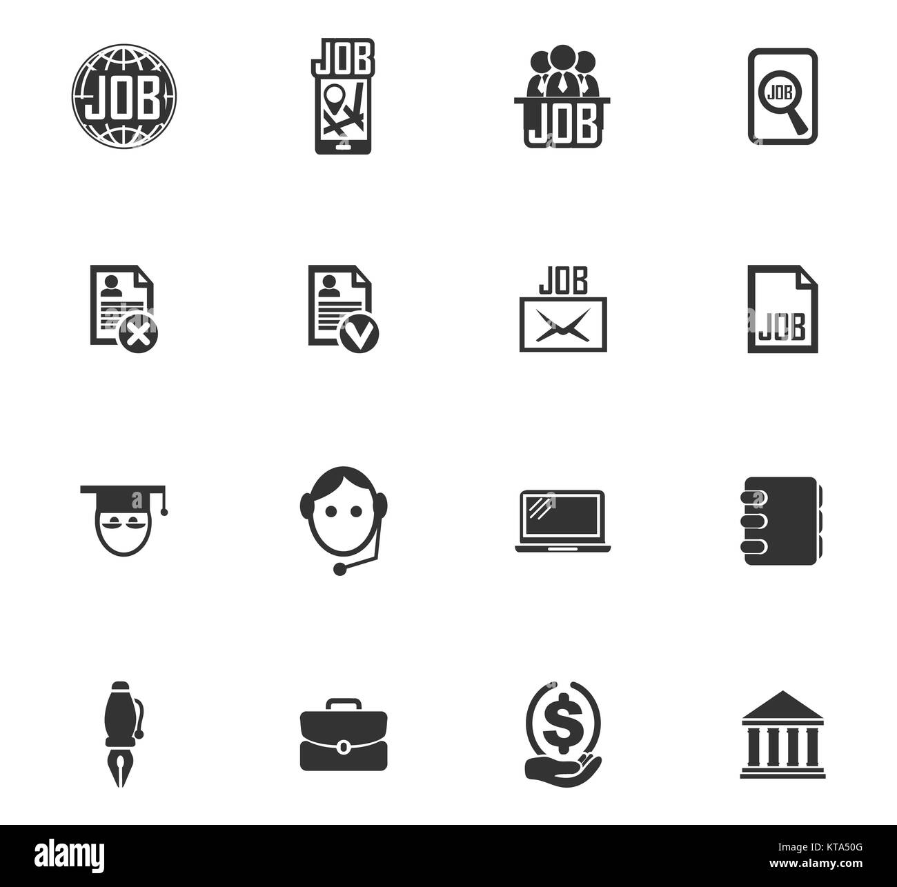 Job icons set Stock Photo - Alamy