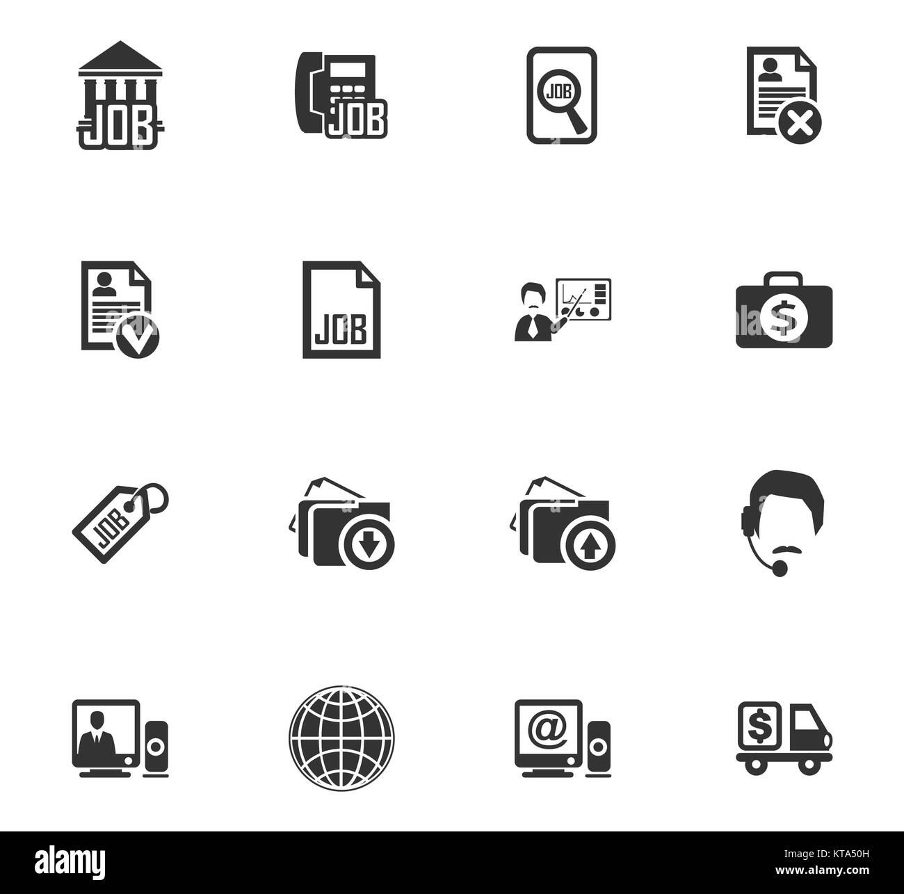 Job icons set Stock Photo - Alamy