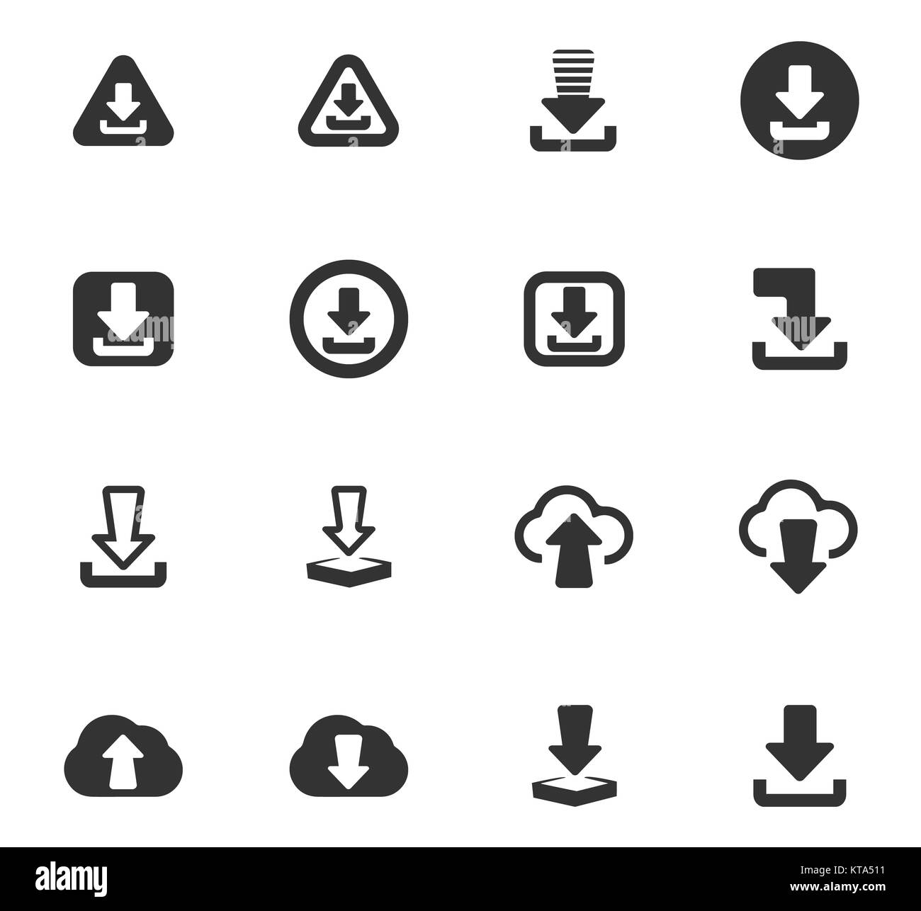 Download icons set Stock Photo - Alamy