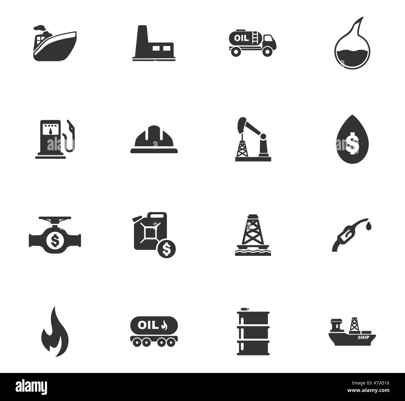 Extraction of oil icons set Stock Photo - Alamy