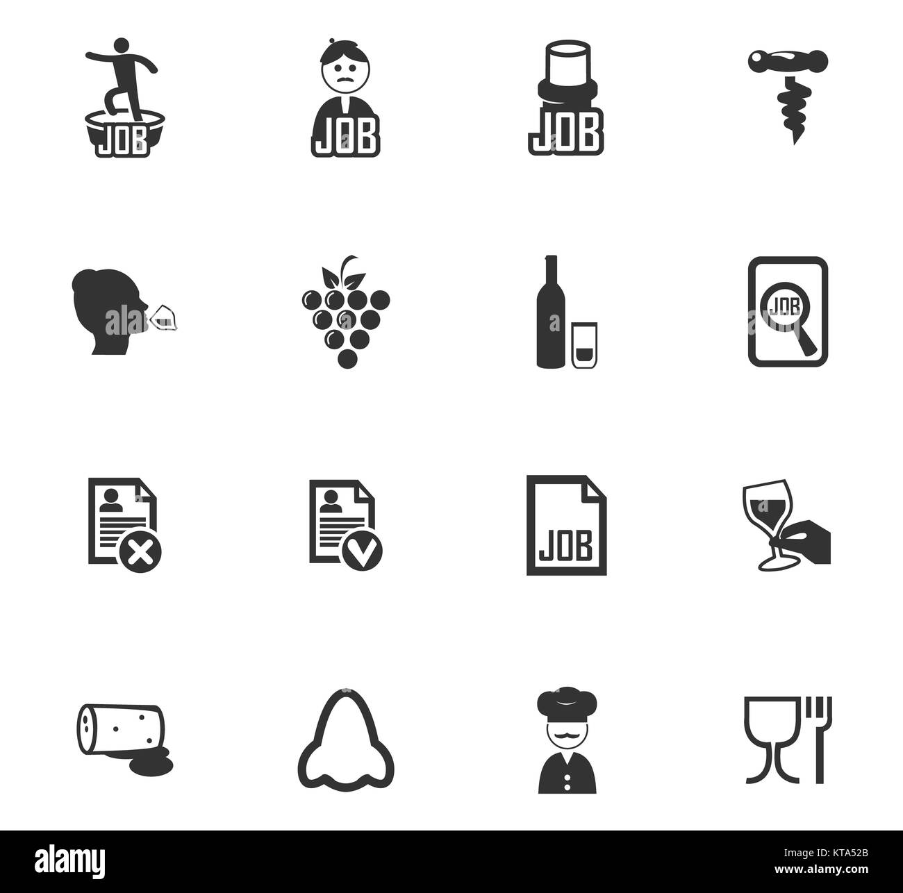 Job icons set Stock Photo - Alamy