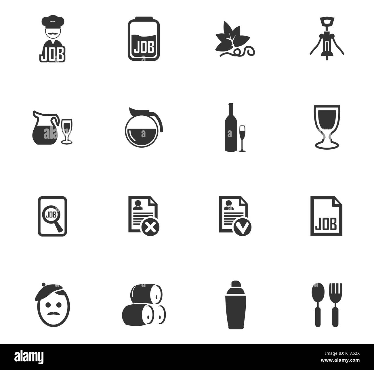 Job icons set Stock Photo - Alamy