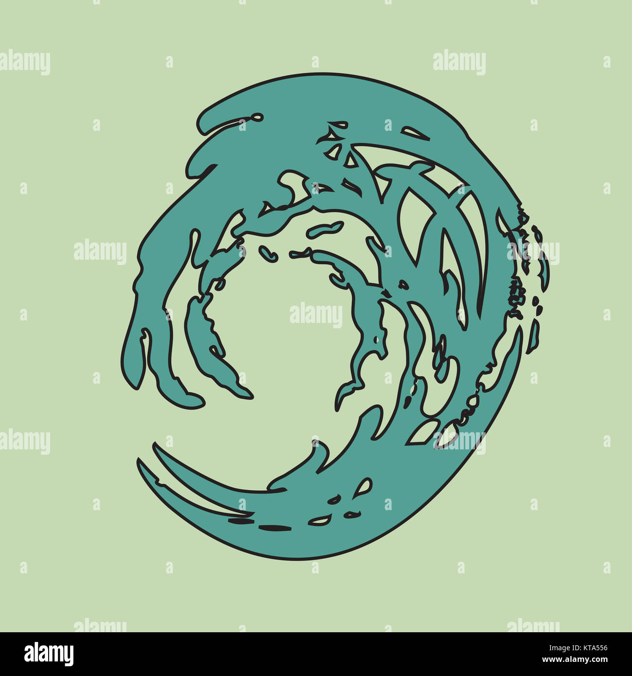 Vector wave circle isolated background Stock Photo - Alamy