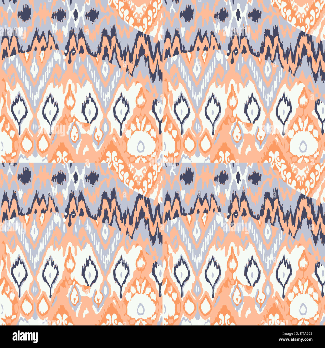 Colored seamless ethnic vector print pattern Stock Photo - Alamy