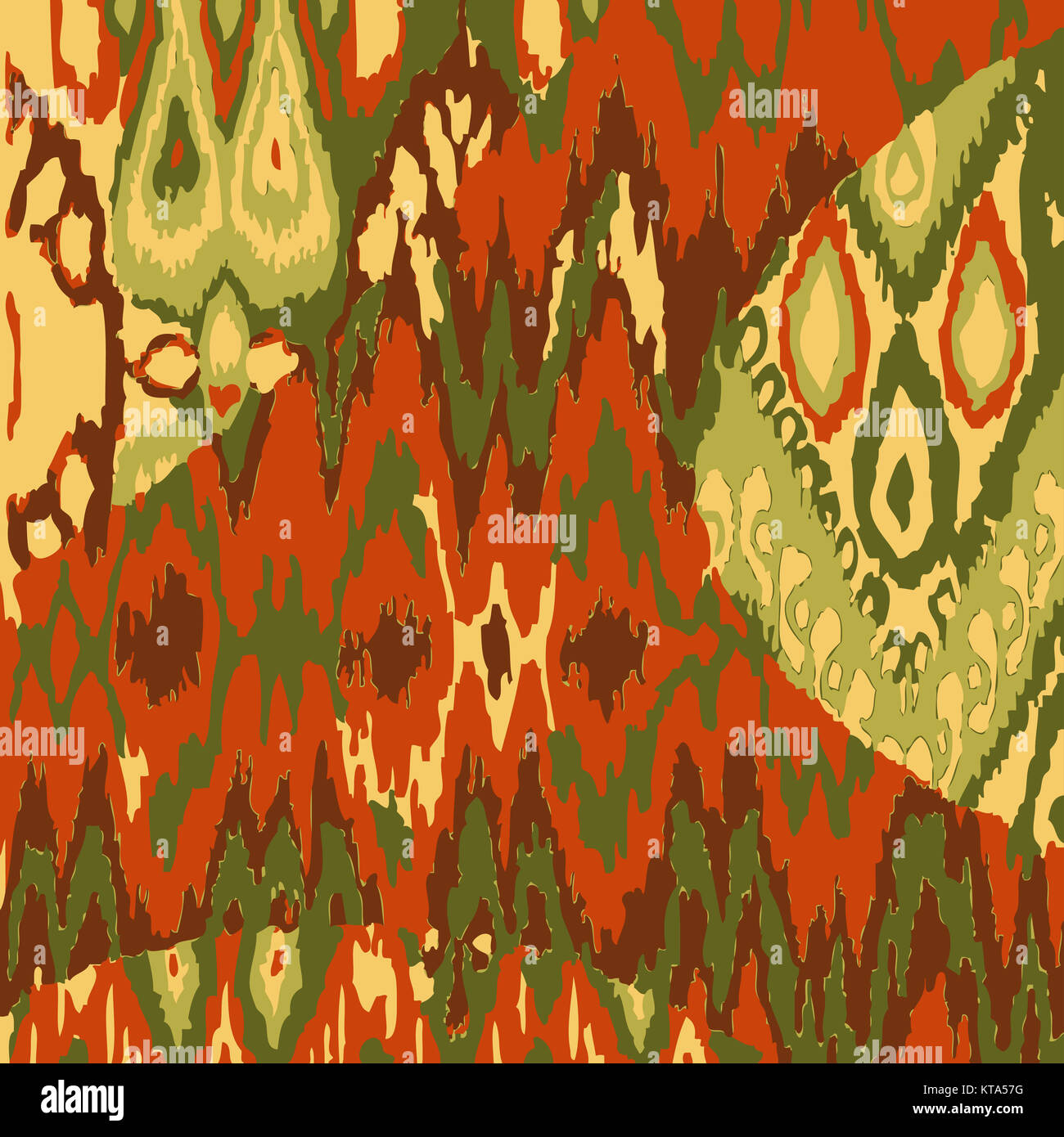 Colored seamless ethnic vector print pattern Stock Photo - Alamy