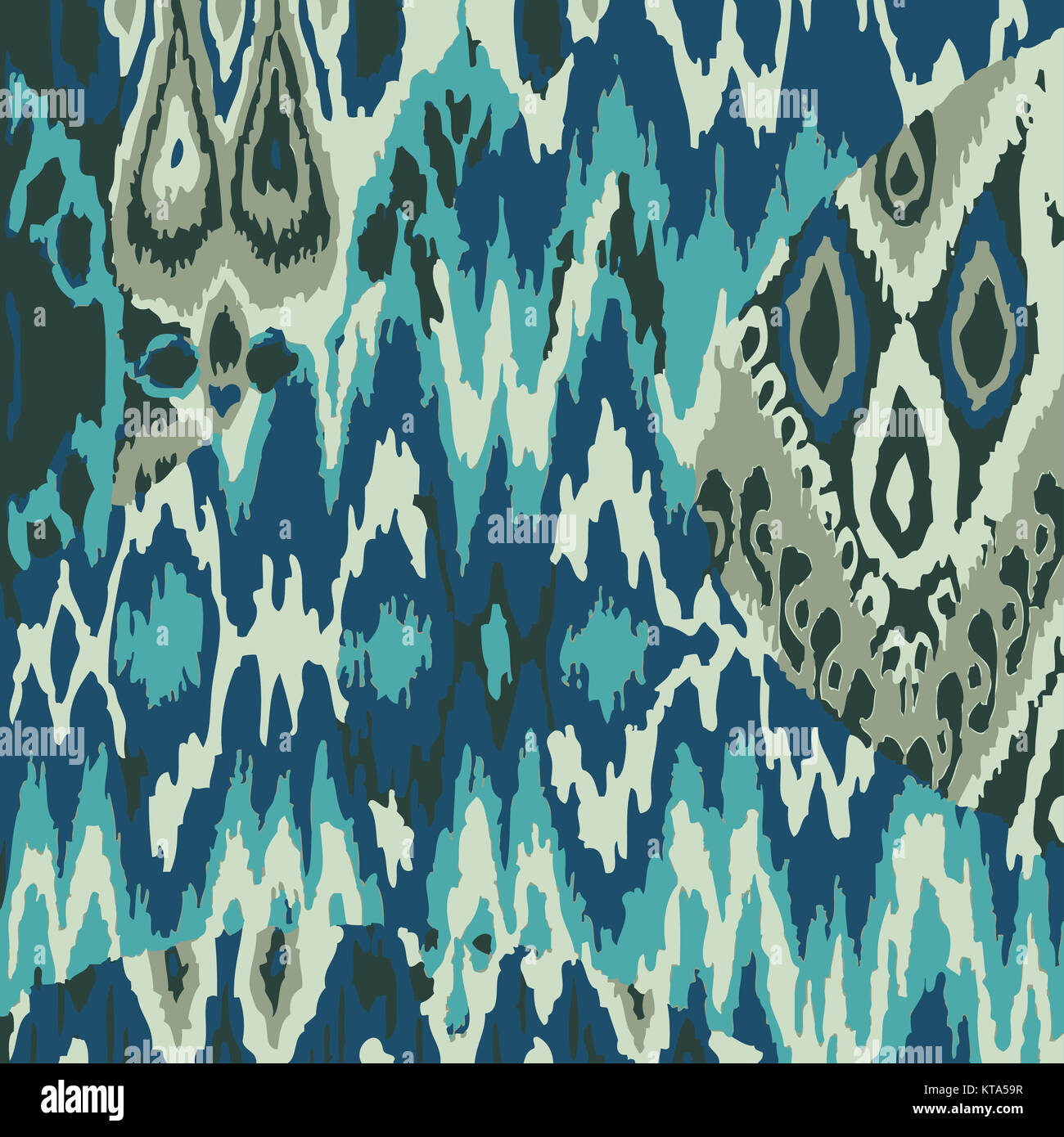 Colored seamless ethnic vector print pattern Stock Photo - Alamy