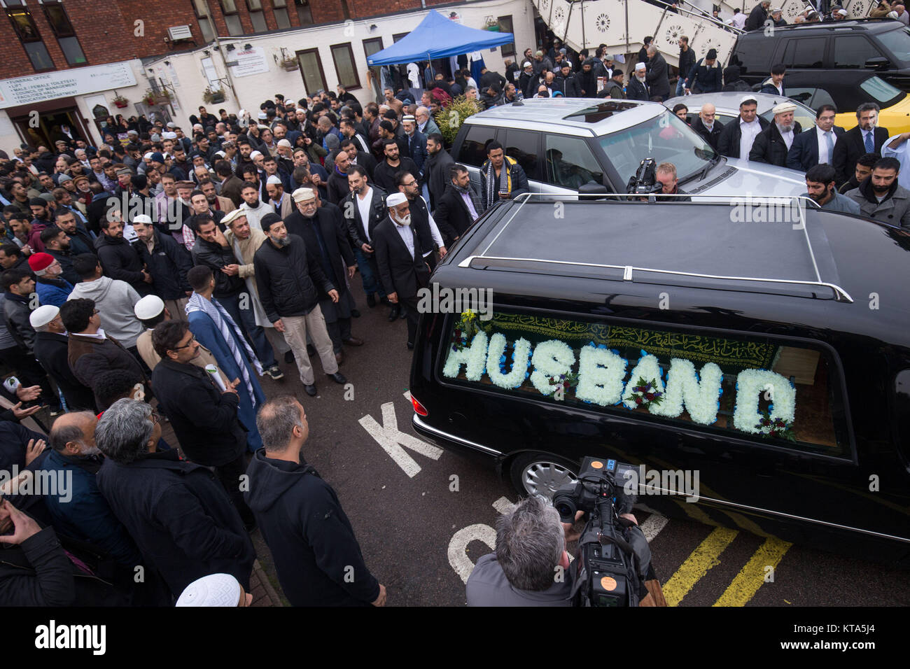 A hearse carrying the coffin of Imtiaz Mohammed leaves Birmingham ...