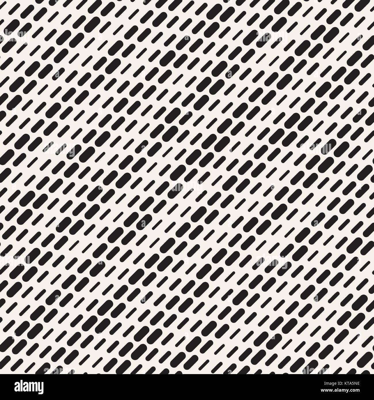 Black and White Irregular Rounded Dashed Lines Pattern. Modern Abstract ...
