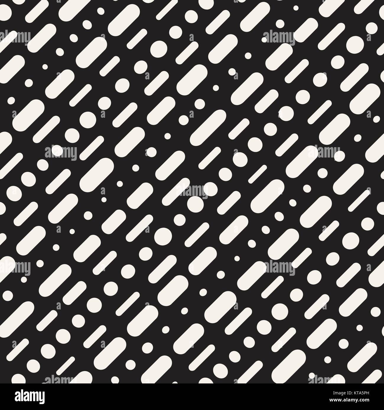 Black and White Irregular Rounded Dashed Lines Pattern. Modern Abstract ...