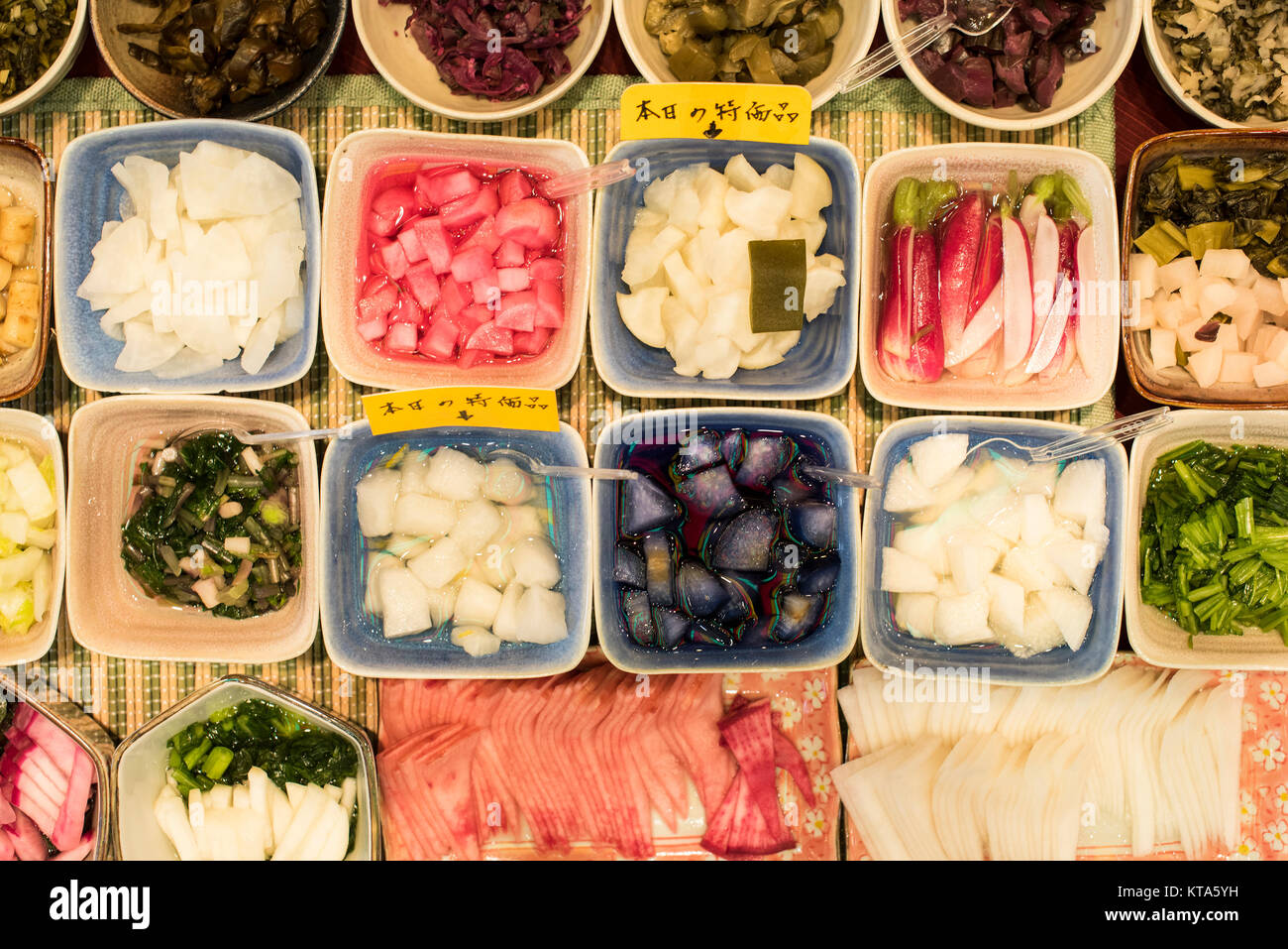 Assortment of mixed pickles in bowls Stock Photo - Alamy