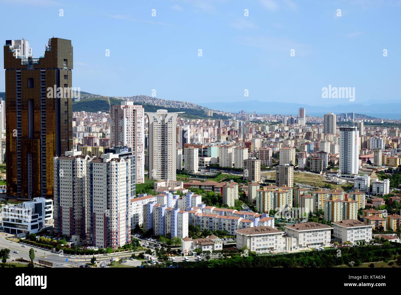 Aerial view to Ataşehir district,Istanbul turkey Stock Photo - Alamy