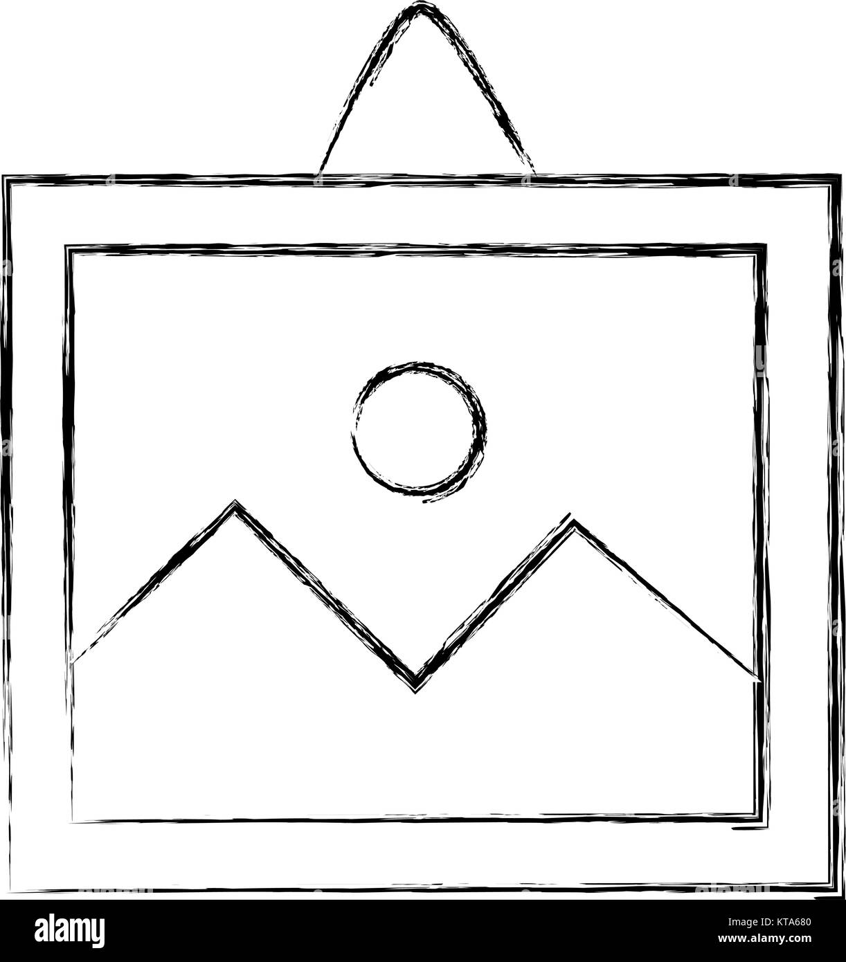 landscape snapshot isolated icon vector illustration design Stock ...