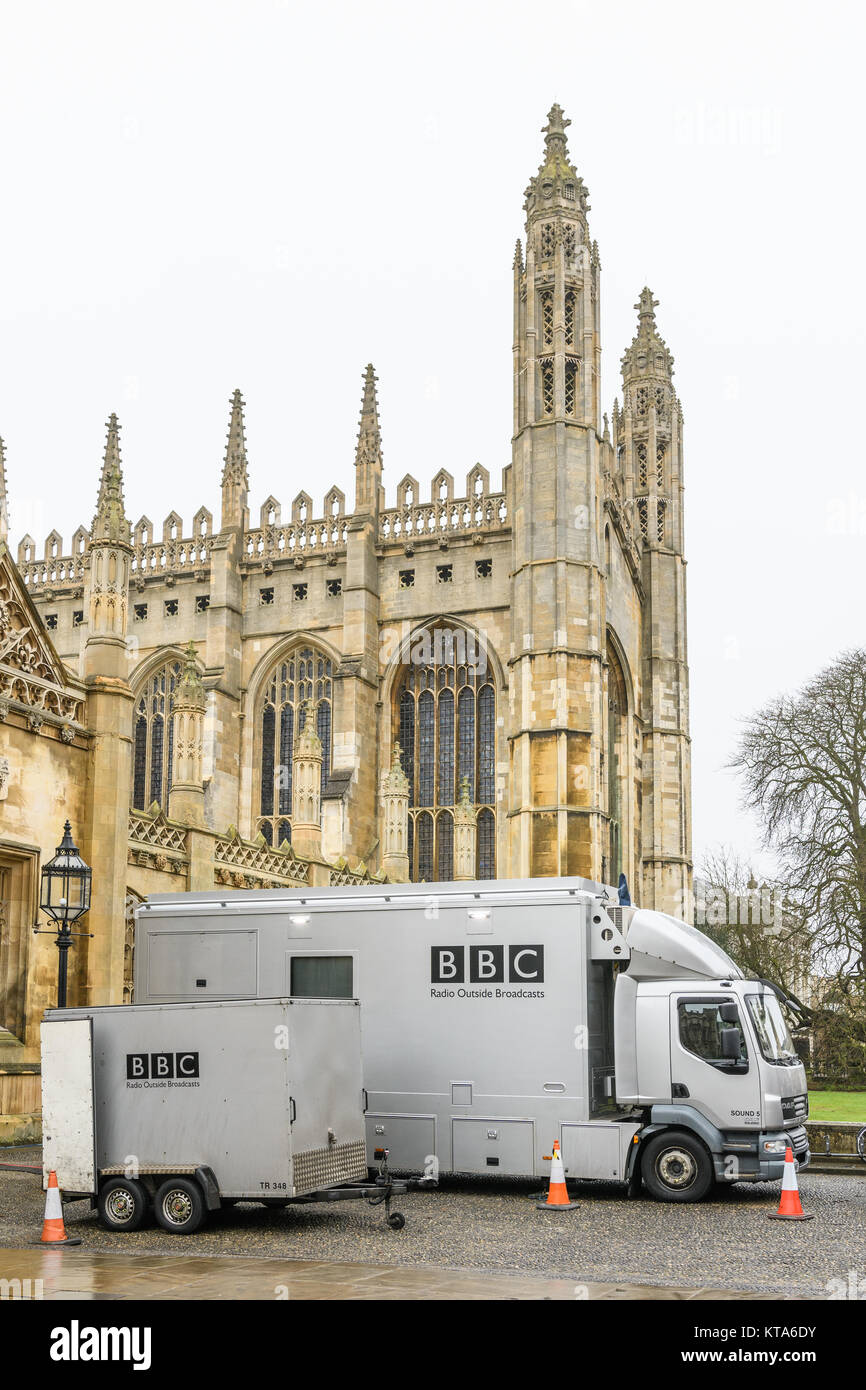 BBC outside radio broadcast van parked at King's college, university of ...