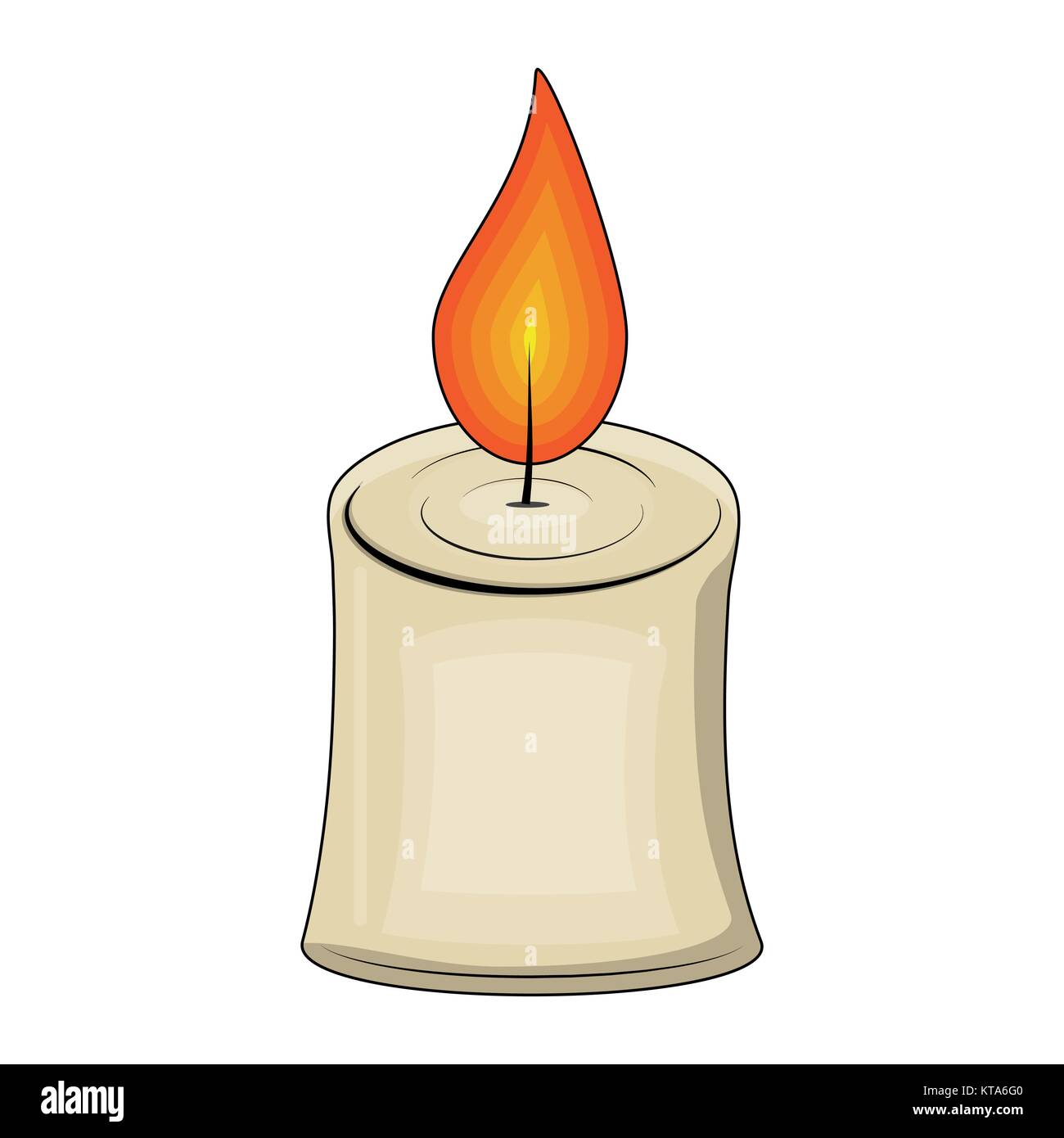 candle cartoon for christmas design isolated on white background Stock ...