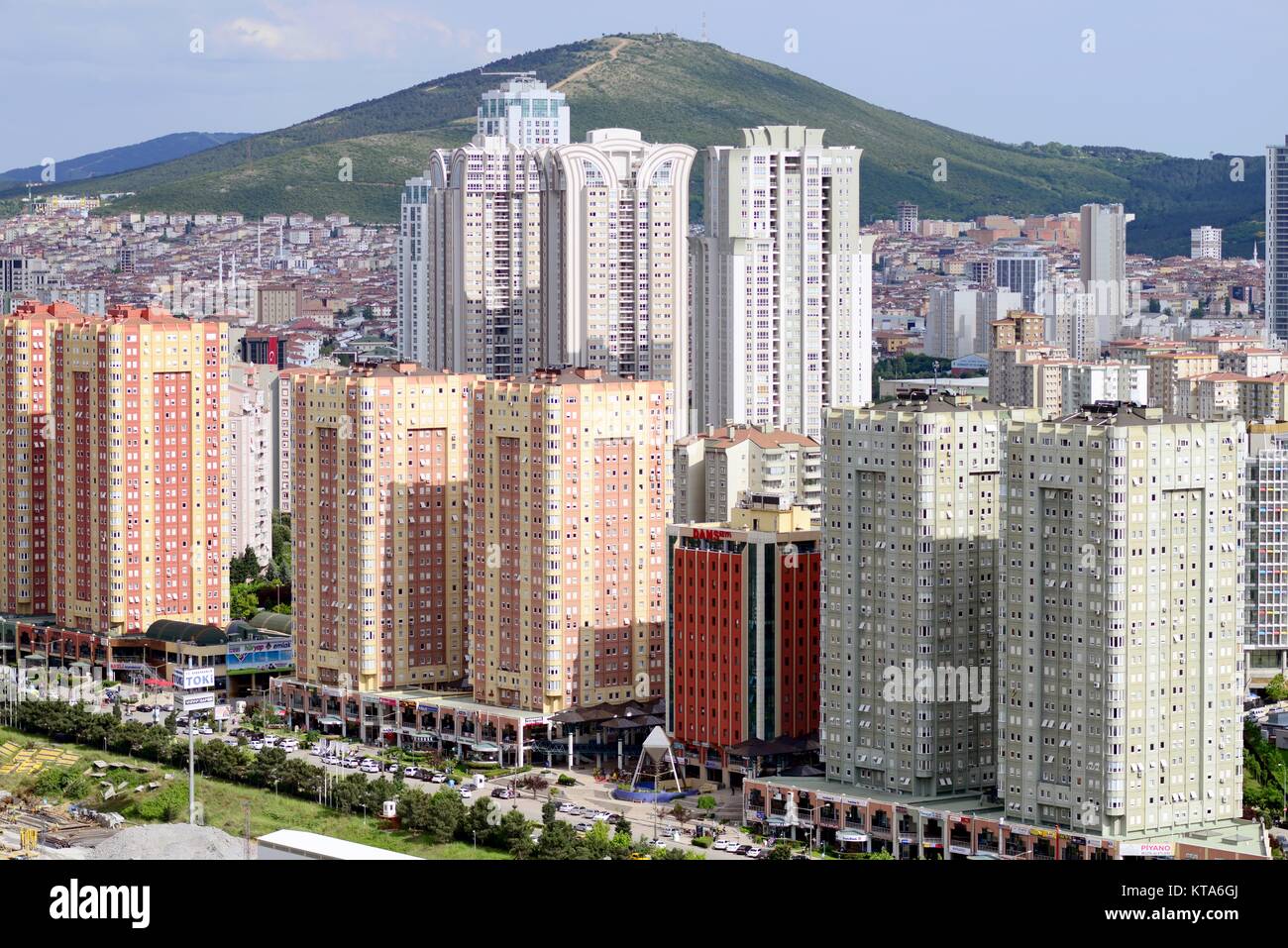 Aerial view to Ataşehir district,Istanbul turkey Stock Photo - Alamy