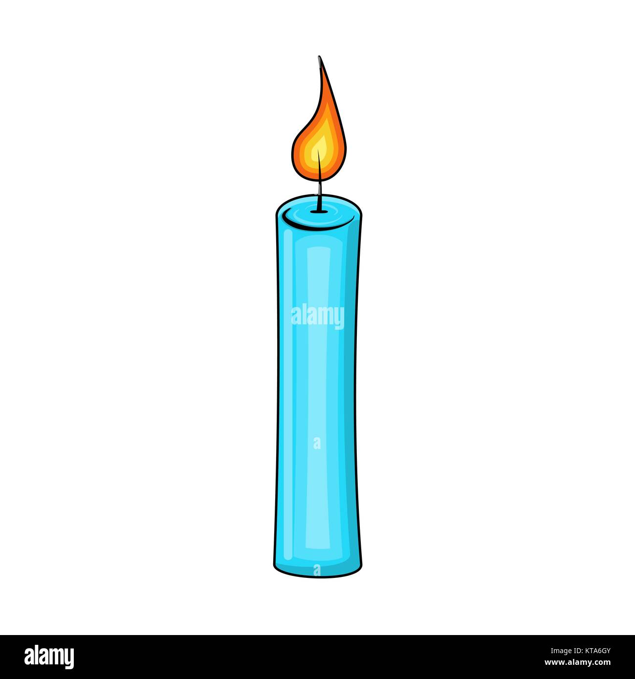 candle cartoon for christmas design isolated on white background Stock ...