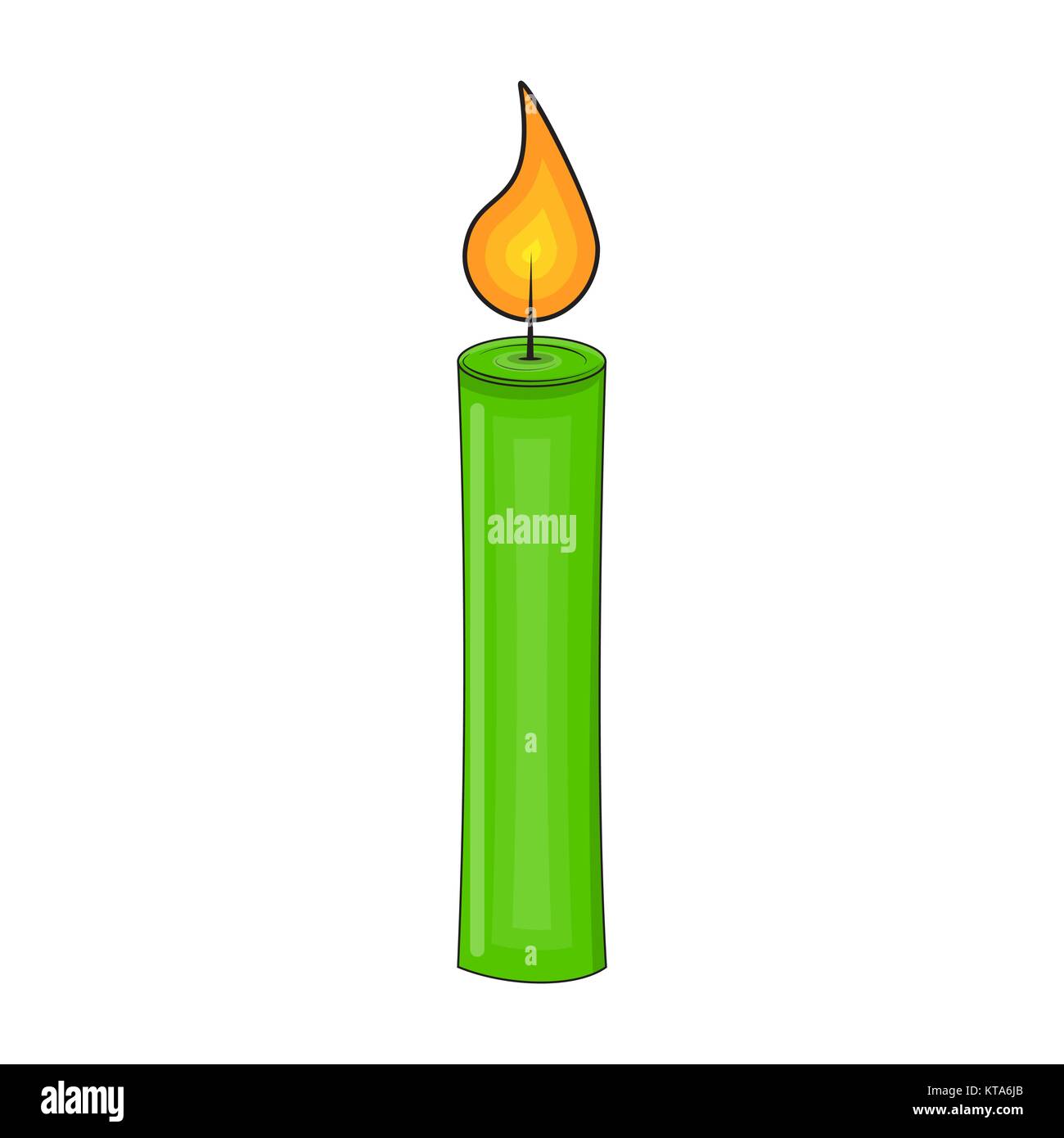 candle cartoon for christmas design isolated on white background Stock ...