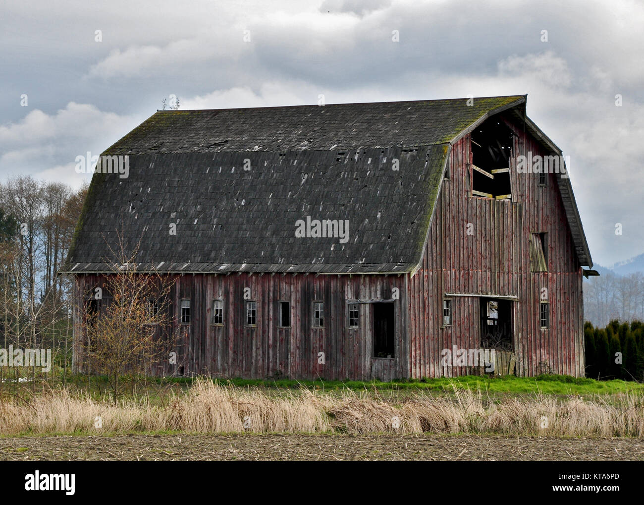 Old weathered barn Stock Photo - Alamy