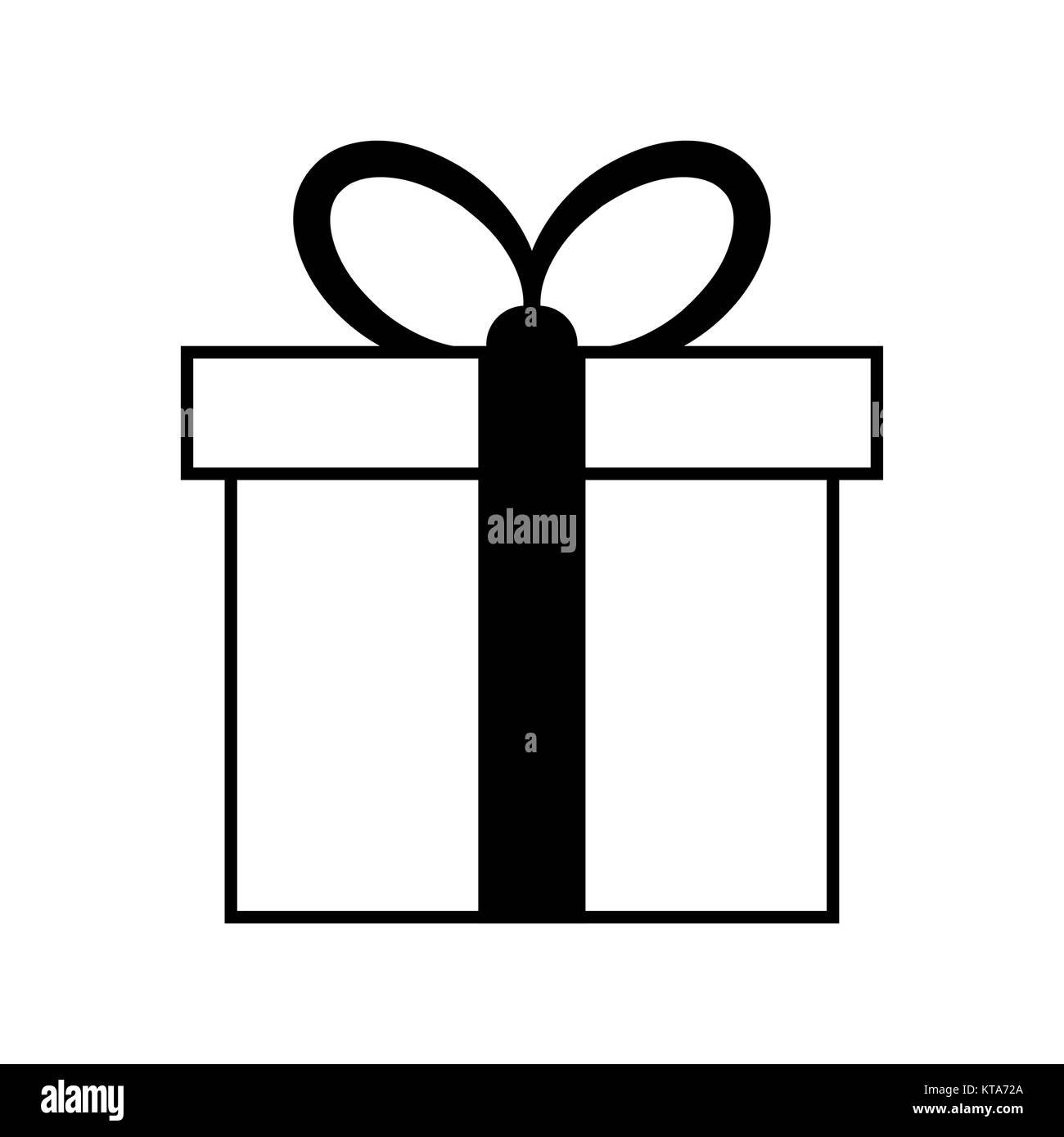 christmas present simple icon for christmas design isolated on white ...