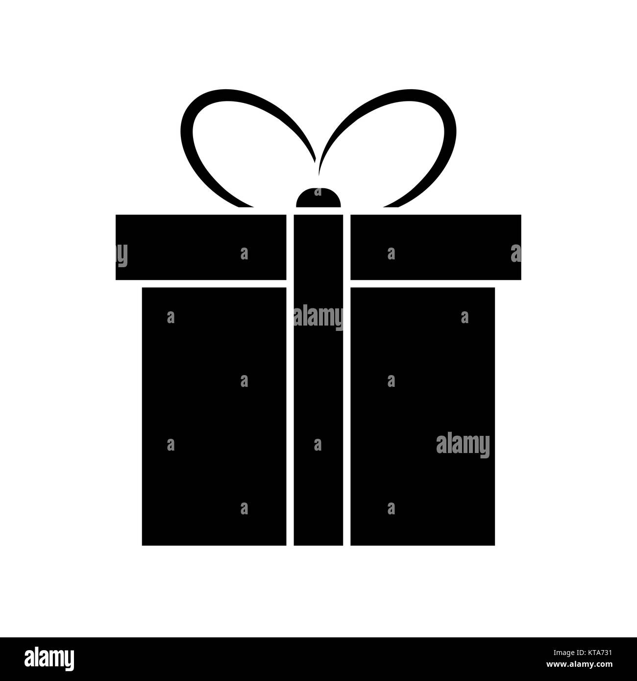 christmas present simple icon for christmas design isolated on white ...