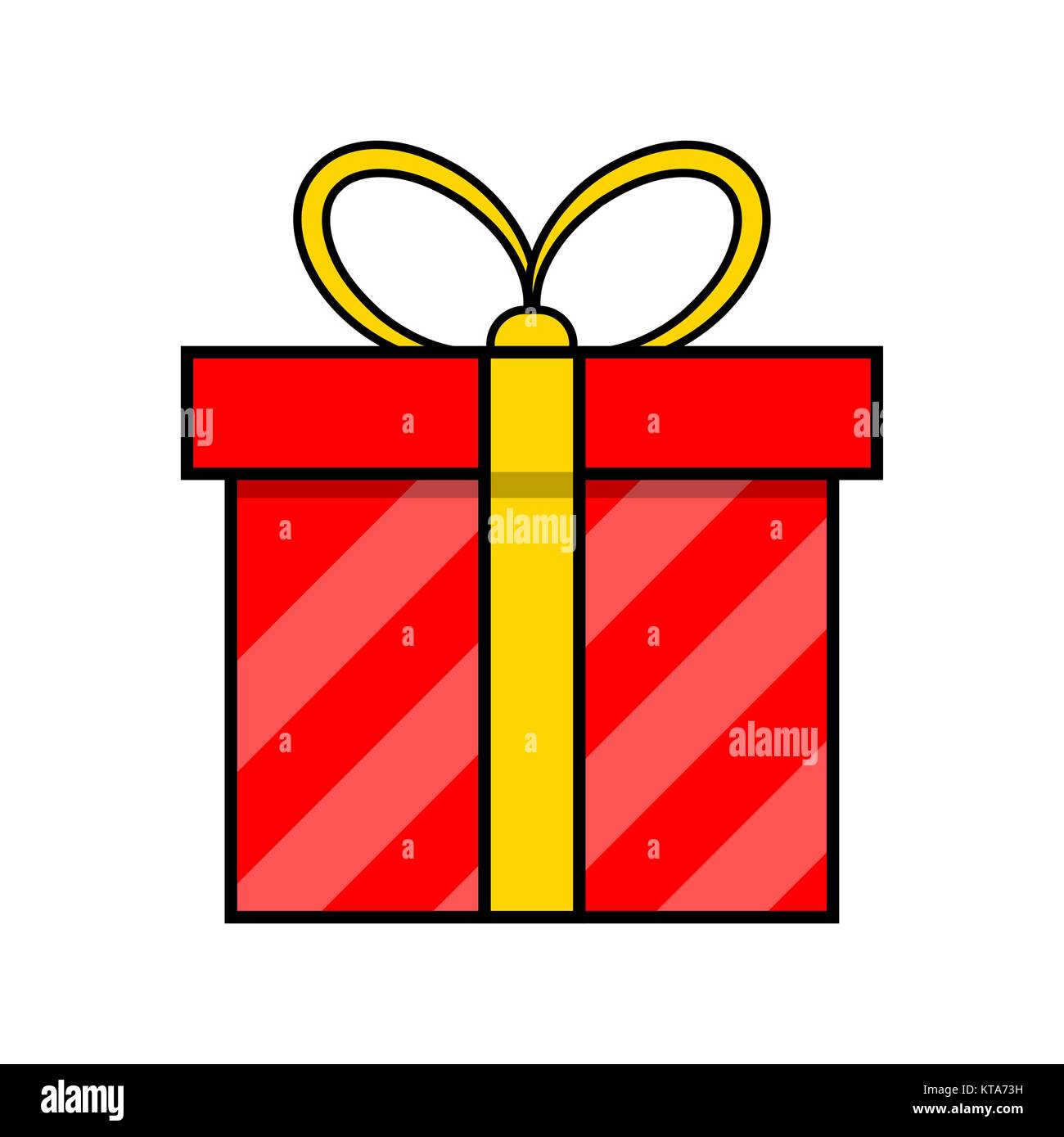 christmas present simple icon for christmas design isolated on white ...