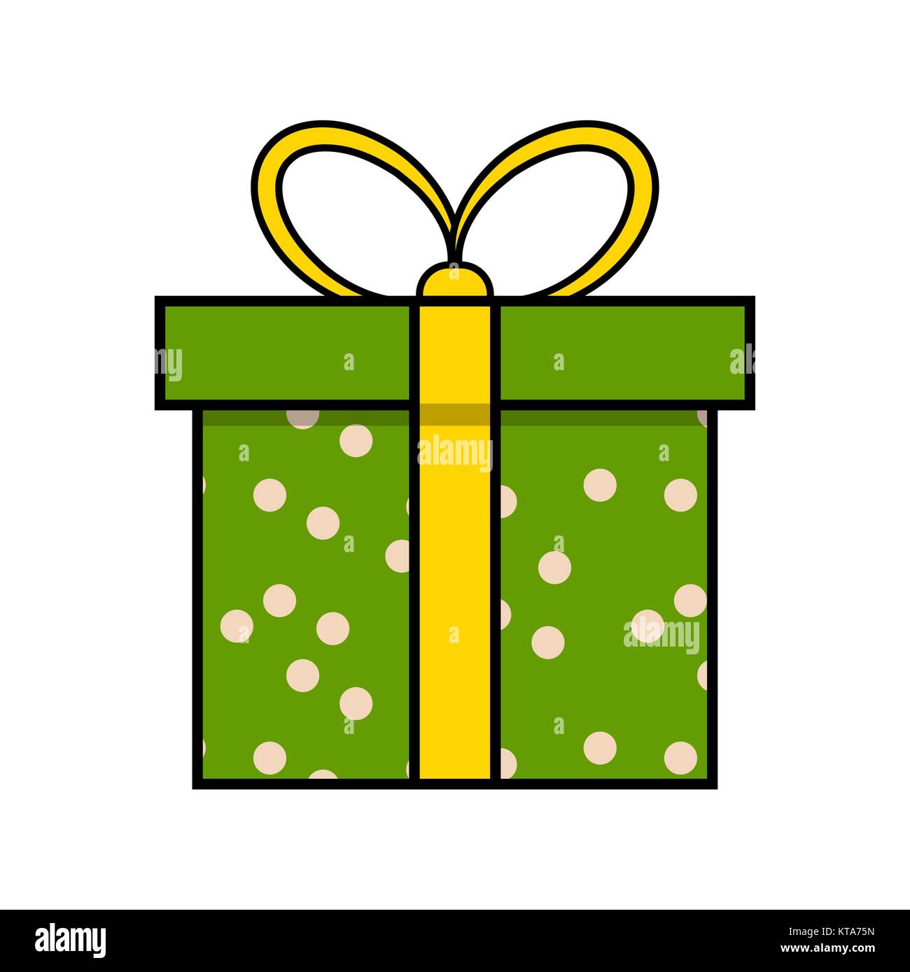 christmas present simple icon for christmas design isolated on white ...