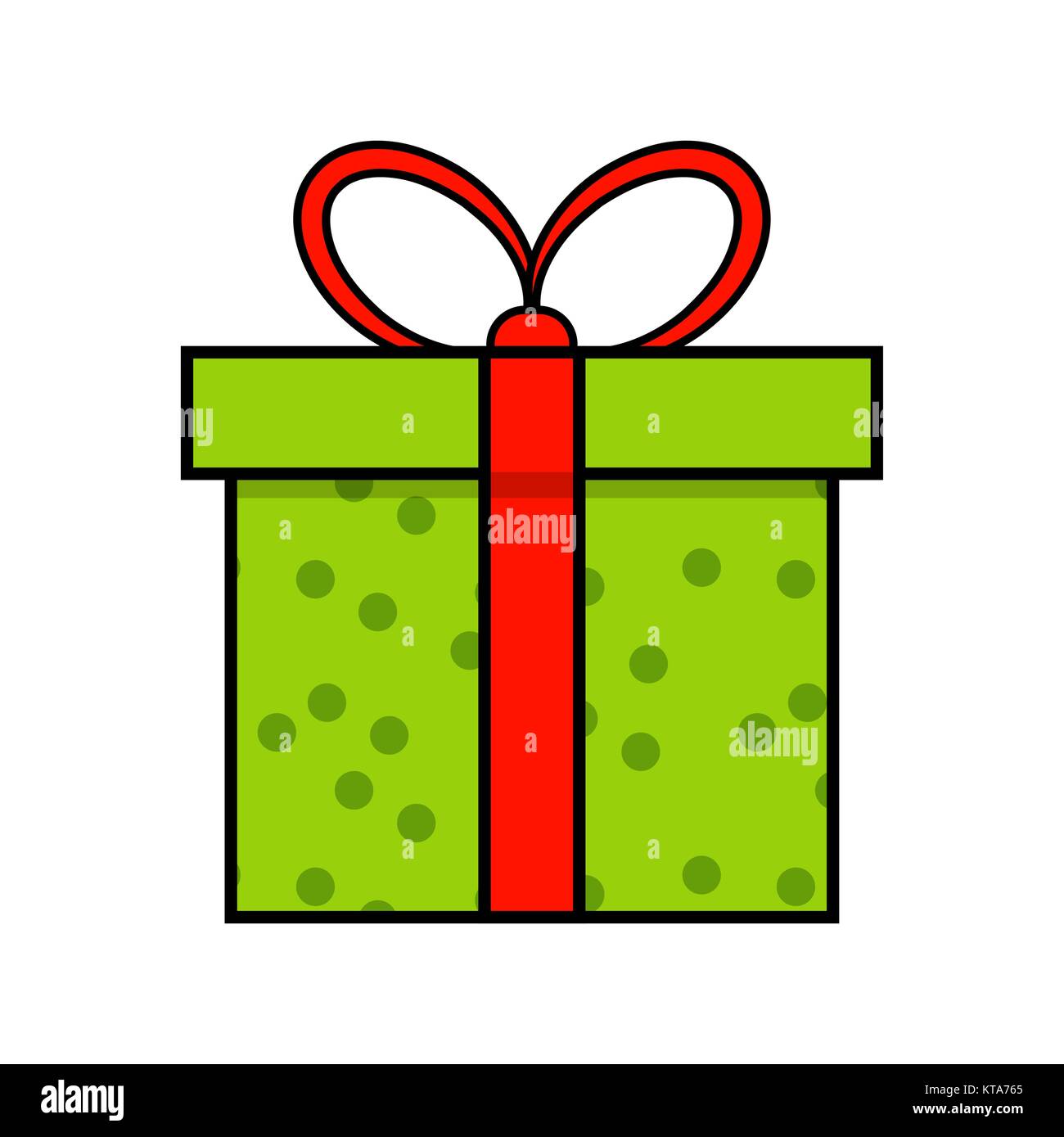 christmas present simple icon for christmas design isolated on white ...