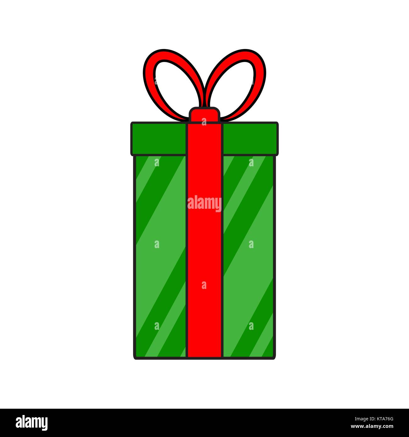 christmas present simple icon for christmas design isolated on white ...