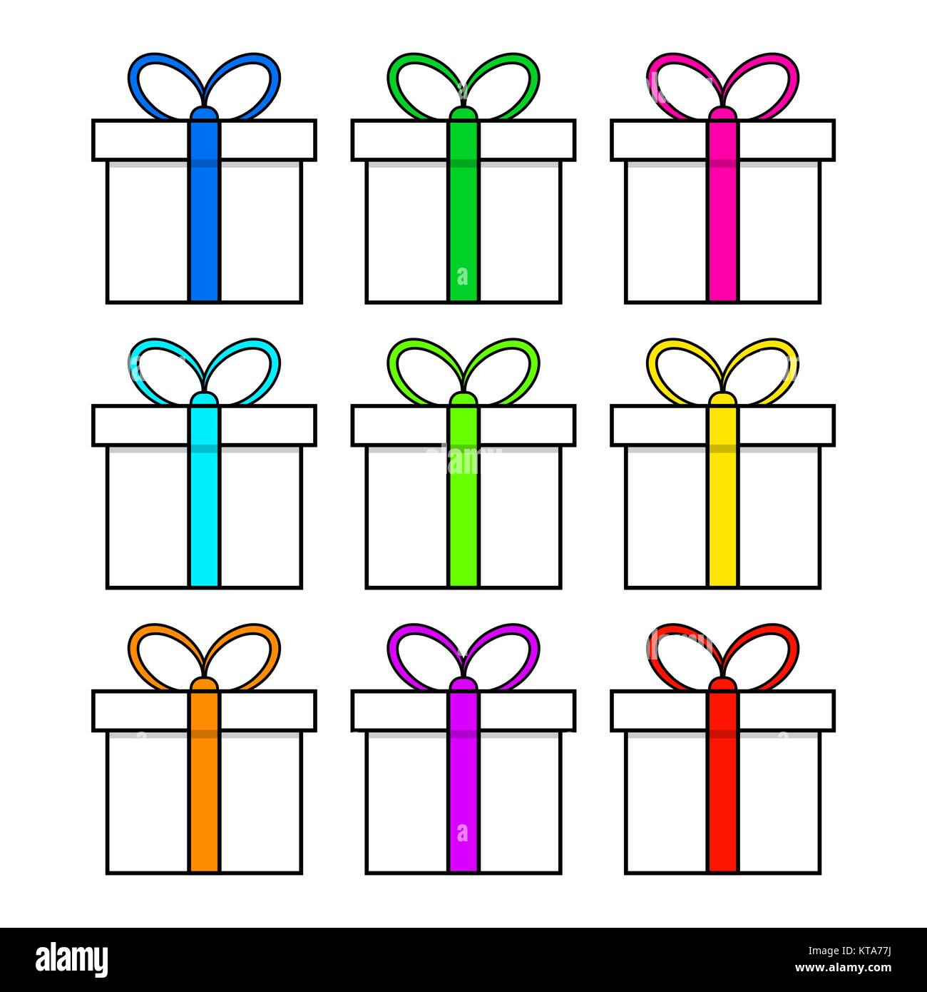 christmas present simple icon for christmas design isolated on white ...