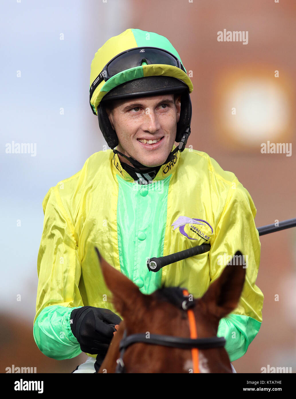 Jockey Alan Jones prior to the Racing UK In Glorious HD Handicap Chase ...