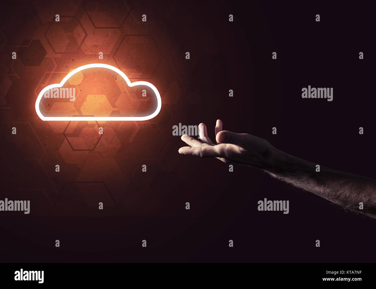 Man hand holding cloud computing concept in palm Stock Photo - Alamy