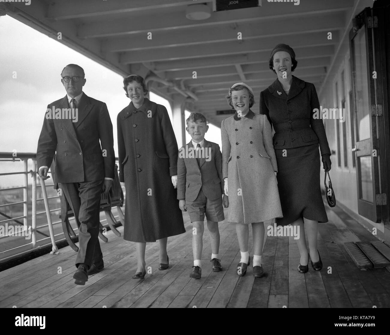 Lord and Lady Carrington with their three children on board the Orient ...