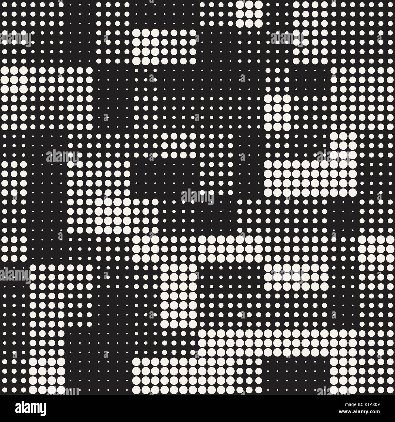 Modern Stylish Halftone Texture. Endless Abstract Background With ...