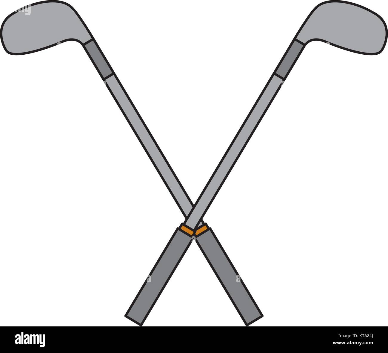 crossed clubs golf icon image vector illustration design Stock Vector ...