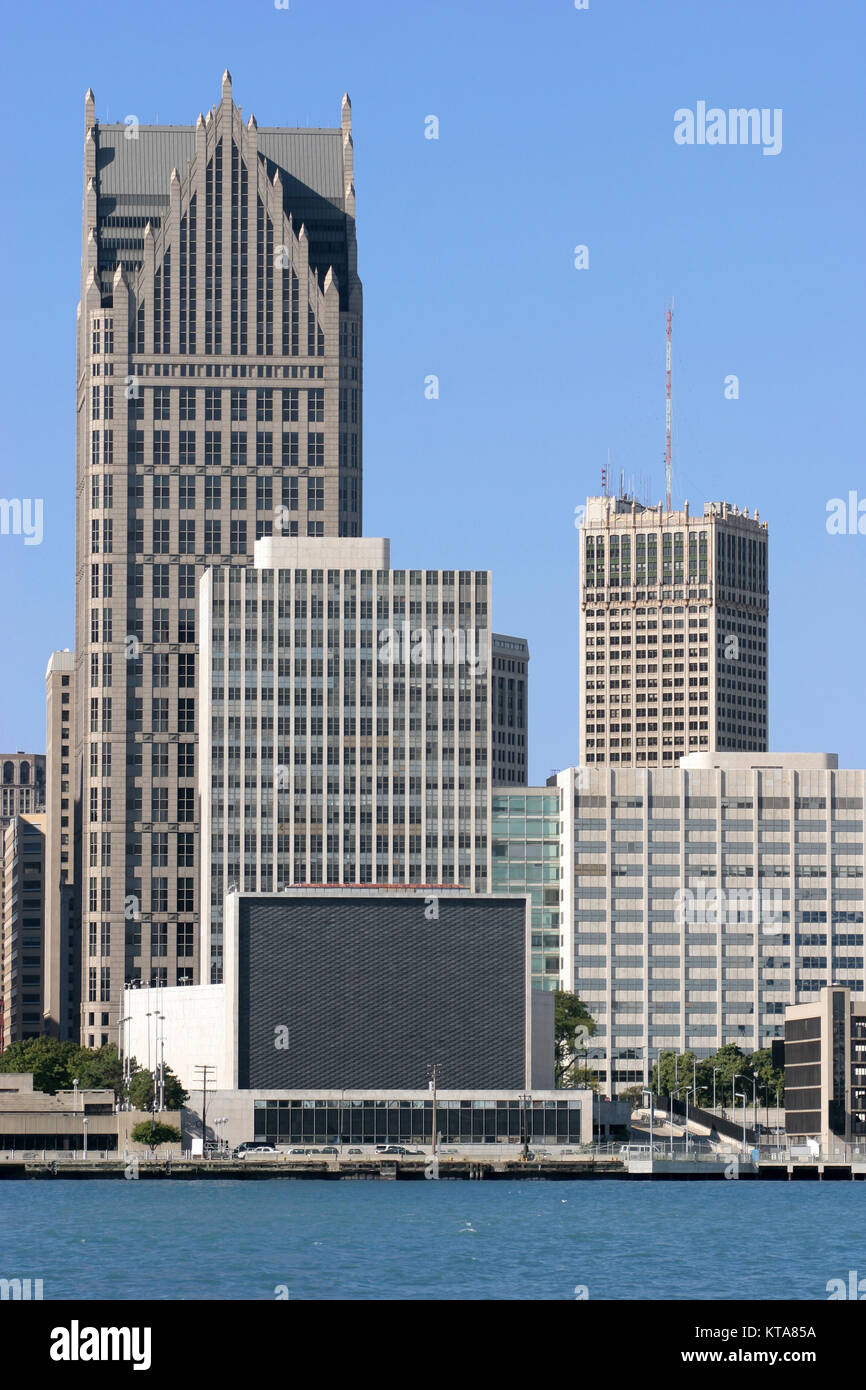 view of Detroit skyline from Windsor, Ontario Stock Photo - Alamy