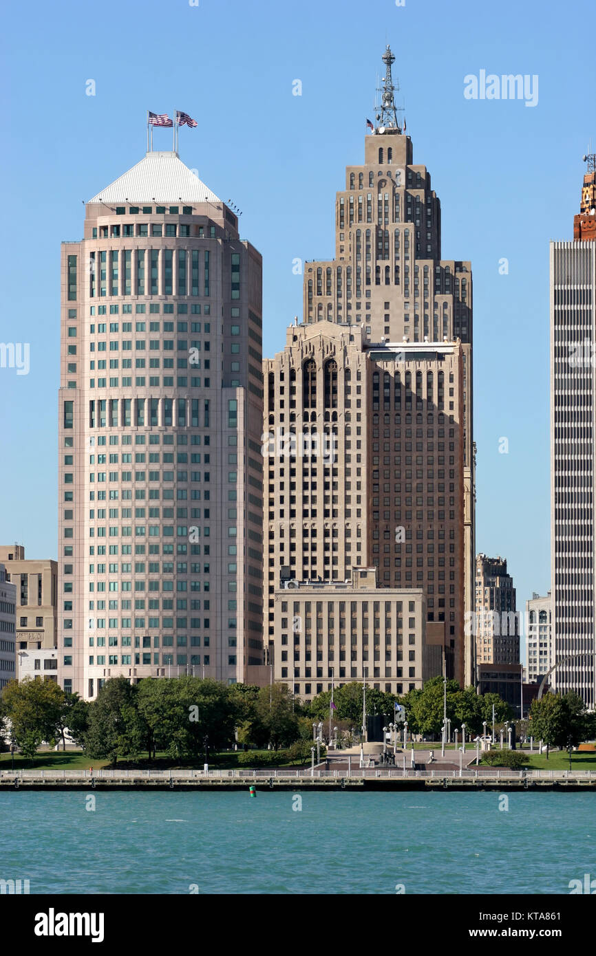 view of Detroit skyline from Windsor, Ontario Stock Photo - Alamy