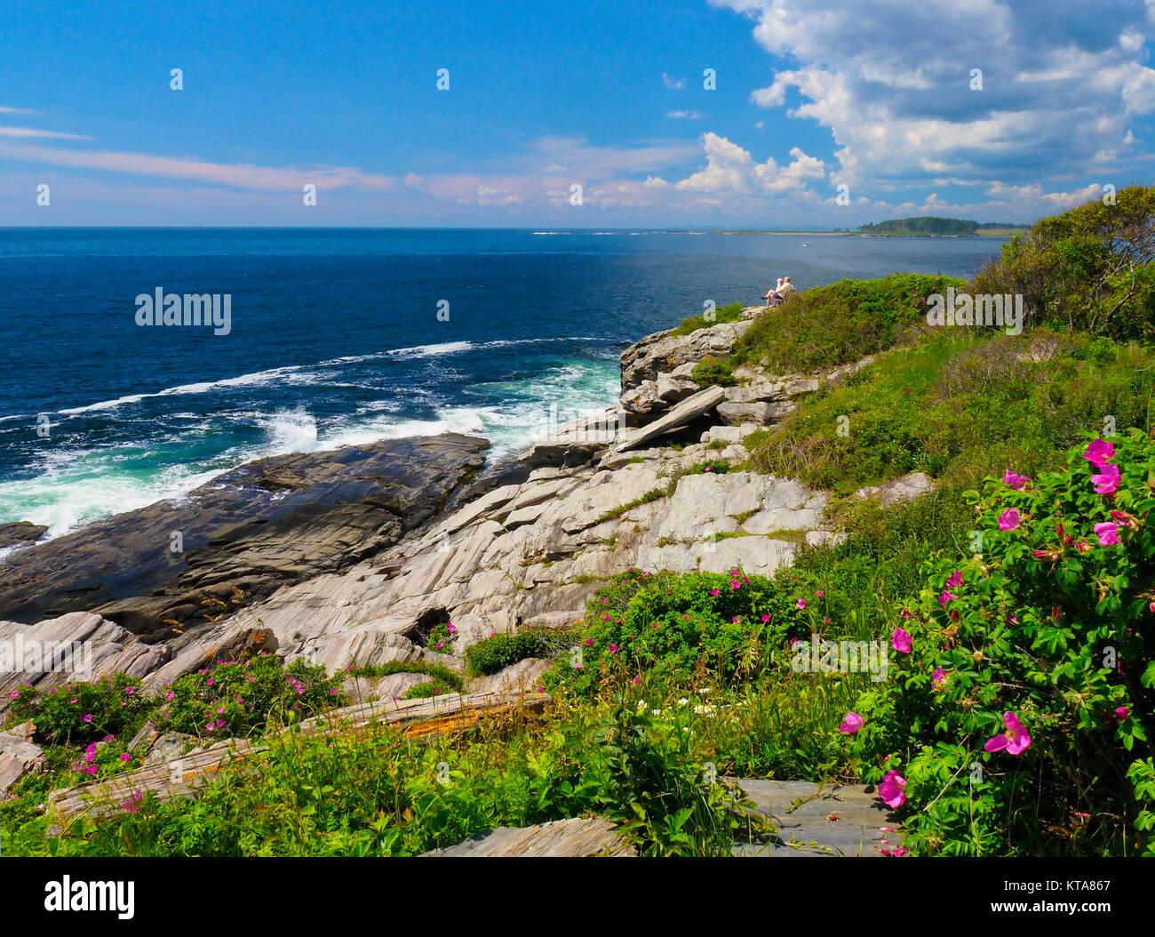 Two Lights State Park, Cape Elizabeth, Maine, USA Stock Photo - Alamy