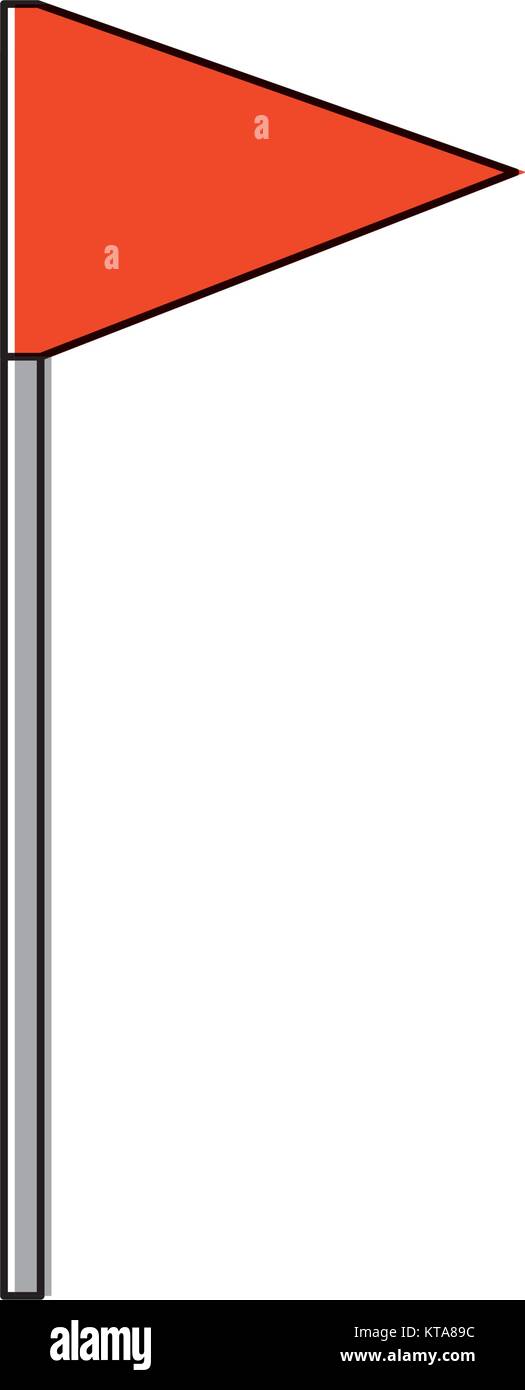 golf flag icon object mark target vector illustration Stock Vector ...