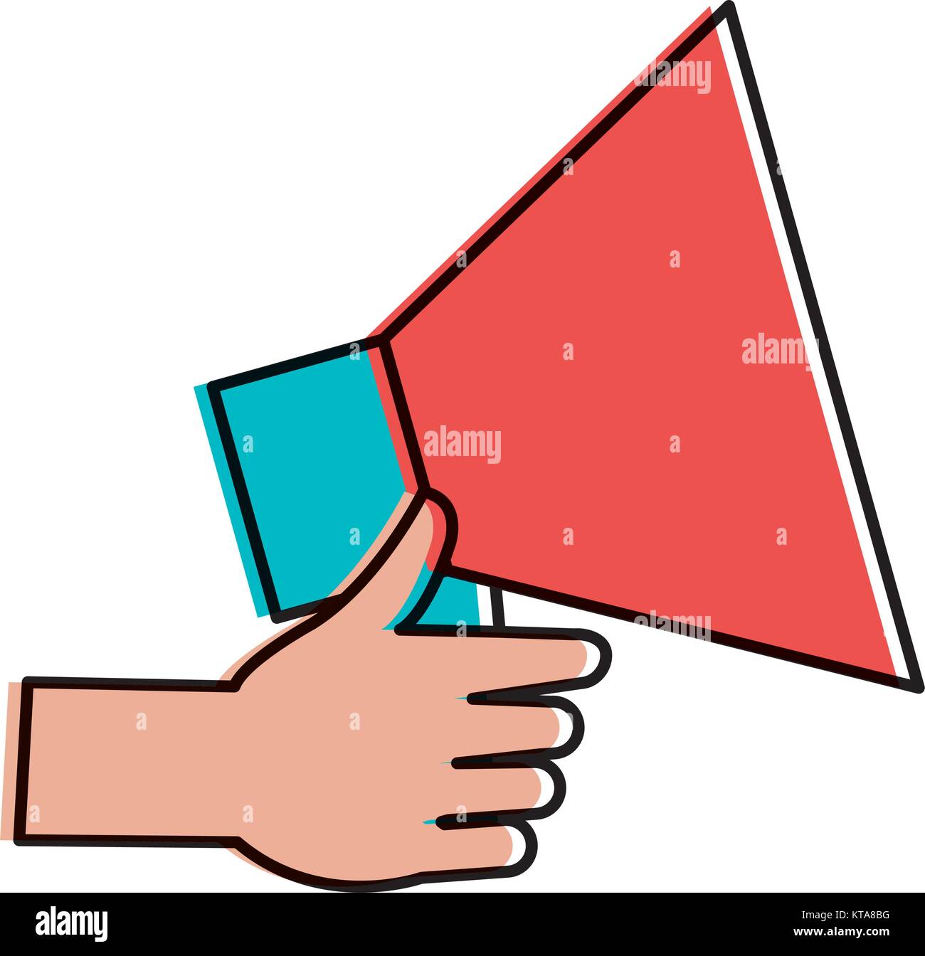 hand with megaphone sound isolated icon Stock Vector Image & Art - Alamy